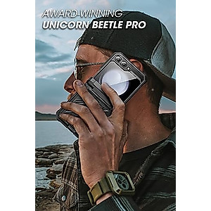 SUPCASE for Samsung Galaxy Z Flip 5 Case with Stand & Belt-Clip (Unicorn Beetle Pro), [Hinge Protection] [Front Screen Protector] Dual Layer Rugged Protective Phone Case for Galaxy Z Flip 5, Black