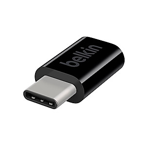 Belkin USB Type C to Micro USB Adapter, 5V/2.4A, 12W, USB 2.0, No Installation Required, Certified by USB-IF, Small and Portable Design