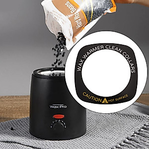 Wax Warmer Clean Collars Waxing Protection Rings 50Pcs Replacement Black Collars Ring for Universal Wax Machine Accessories Square