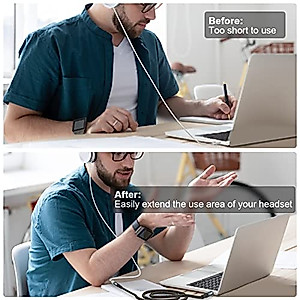 EMK Headphone Extension Cable 3.5mm AUX Extension Male to Female Stereo Audio Cable 24k-Gold Plated Connector Nylon Braided AUX Extension Cord(3.3ft/1m)