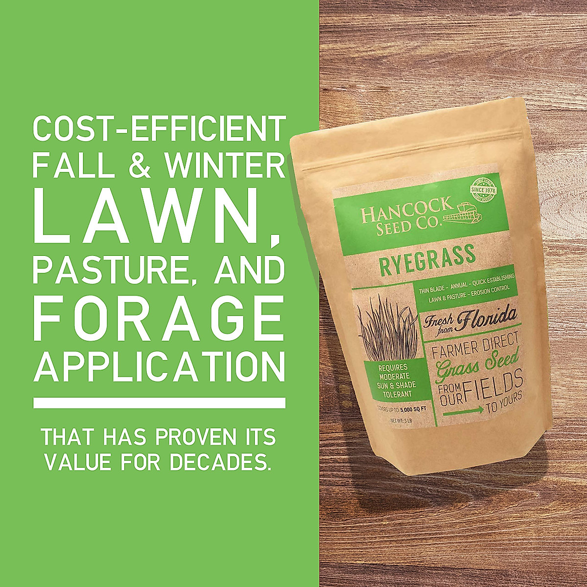 Hancock Seed Co. Ryegrass Seeds - 50 lbs.