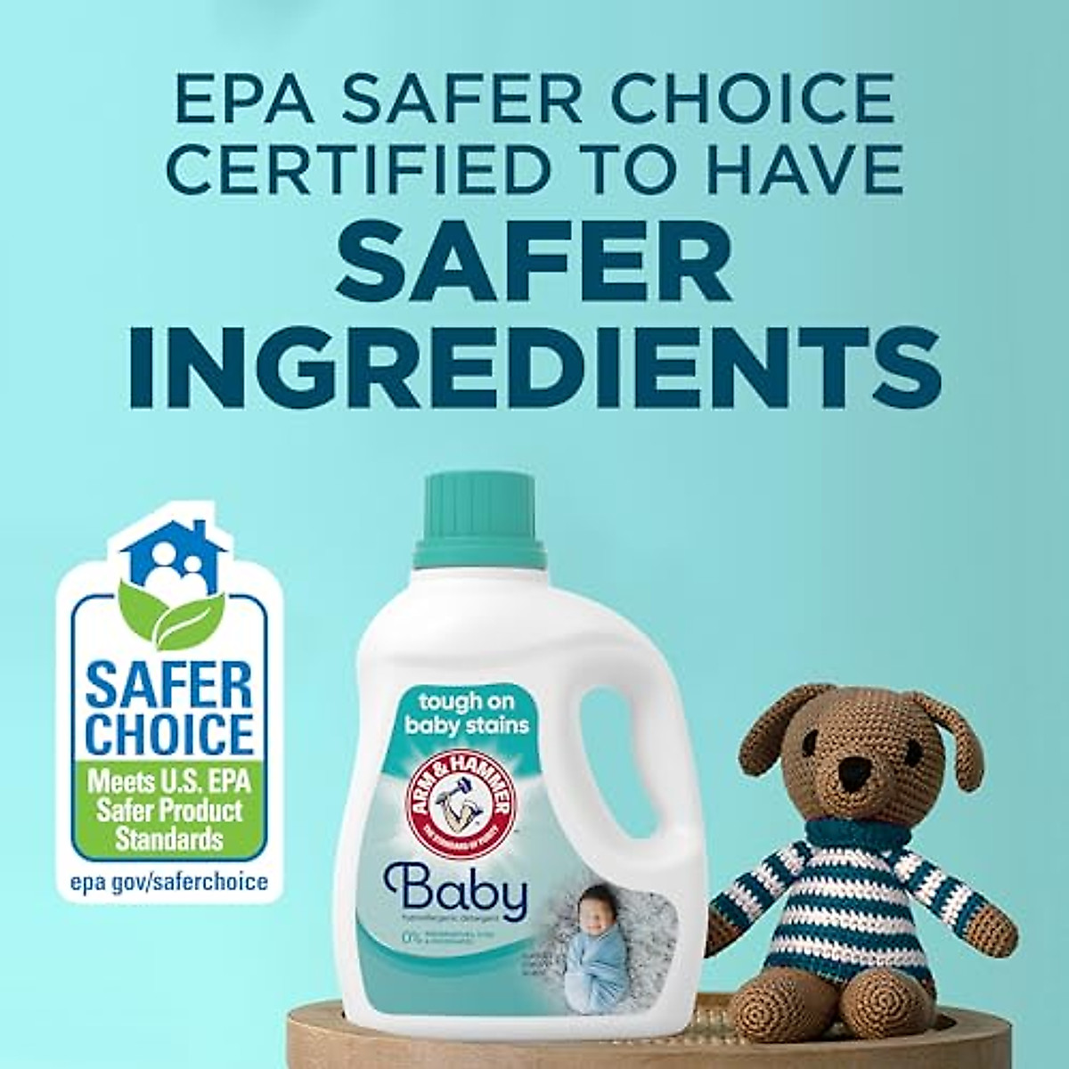 ARM & HAMMER Baby, 77 Loads Hypoallergenic Liquid Laundry Detergent, 100.5 fl oz