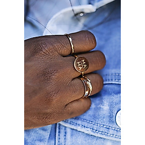 to: little arrows Mama Ring for Birthday, Mother's Day, Anniversary (Silver - Size 7)