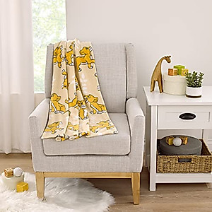 Disney Lion King Tan, Beige and White Simba Super Soft Baby Blanket