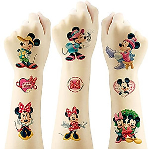 Minnie Party Supplies,Minnie Birthday Party Supplies,Mouse Birthday Party Supplies, tattoo stickers, large Mickey and minnie balloons,STICKY HANDS toys,Spiderman Stretchy Window-Crawler and so on