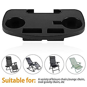 2PCS Chair Tray, Cup Holder for Chair Large Utility Clip On Chair Table/Tray for Carrying Phone/iPad/Water Cups/Books/Snack Tray