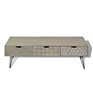 SLGSDMJ Bedroom, Living Room Storage Drawer Unit, Modern Entertainment Center Media Rack, TV Cabinet Media Console, Home Entertainment Center, TV Cabinet w/3 Drawers 47.2"x15.7"x14.2" Grey