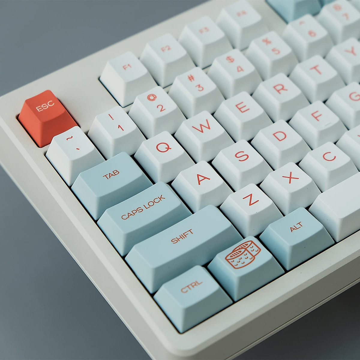 TOKEY 141 Keys Set Cherry Profile Custom Keycaps PBT Dye Sublimationfor Gateron Kailh Cherry MX Switches Mechanical Gaming Keyboards 61/87 /104/108 Keys ANSI Layout Keycaps Set (Salmon)