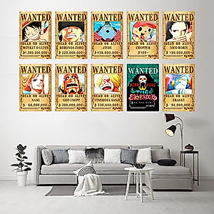 FOTNDS 10pcs New Edition 28.5cm×19.5cm OP Pirate Anime Wanted Poster