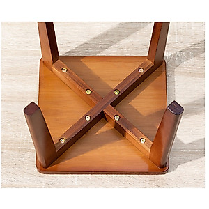 ZABEES Foot Rest Stool Household Kitchen Stool Multifunctional Thickened Bamboo Stool Dining Chairs Low Stools for Dorm Living Room Bedroom Padded Seat