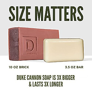 Duke Cannon Supply Co. Big Ass Brick of Soap - Superior Grade, Large Men's Soap Made with Budweiser, All Skin Types, Masculine Cedarwood Scent, 10 oz
