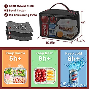 JDITVYHANO Travel Backpack for Men, Extra Large Laptop Backpack for Men with USB Charger Port, College Airline Approved Computer Business Work Backpack Carry on with Lunch Box Fits 18.4 laptop (Red)