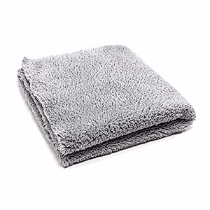 Korean Plush Premium Edgeless Microfiber Detailing Towels (16"x16") 4-Pack (Gray)