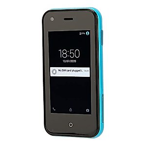Soyes D18 Mini Cell Phone Type C Charging Interface Mini Smartphone 3G 1GB 8GB MTK6580 Quad Core Processor (Blue Rose)