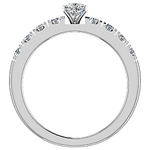 Diamond Engagement Rings for Women GIA Certified Pear Cut Solitaire Diamond Ring 18K White Gold 1.10 carat (D,VVS) (RS 75)