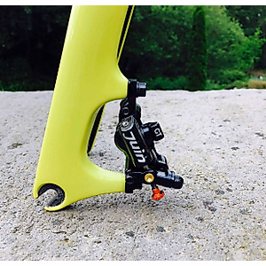 Juin Tech GT-P Cable Actuated Hydraulic Bicycle Bike Disc Brake Caliper Set Extra Powerful Hybrid Brake for Road/Mountain/Cyclocross/Gravel/E-Bike/Folding Bike etc. use(Black)