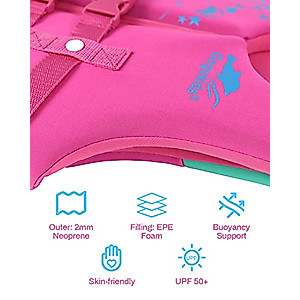 Gogokids Kids Swim Vest Float Jacket - Boys' and Girls' Floaties Swimsuit Buoyancy Swimwear