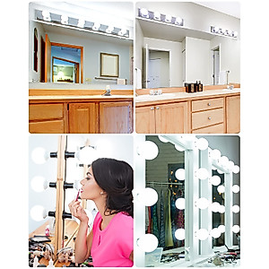 8 Pack Daylight LED Globe Light Bulbs for Bathroom, 120V 60 Watt Eqv., E26 Medium Base, Non-Dimmable Vanity Light Bulbs Round, 5000K Bright G25 LED Bulb Over Mirror