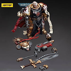 JOYTOY Warhammer 40,000 Action Figure Black Templars High Marshal Helbrecht 5-Inch Collection Model Christmas Birthday Gifts