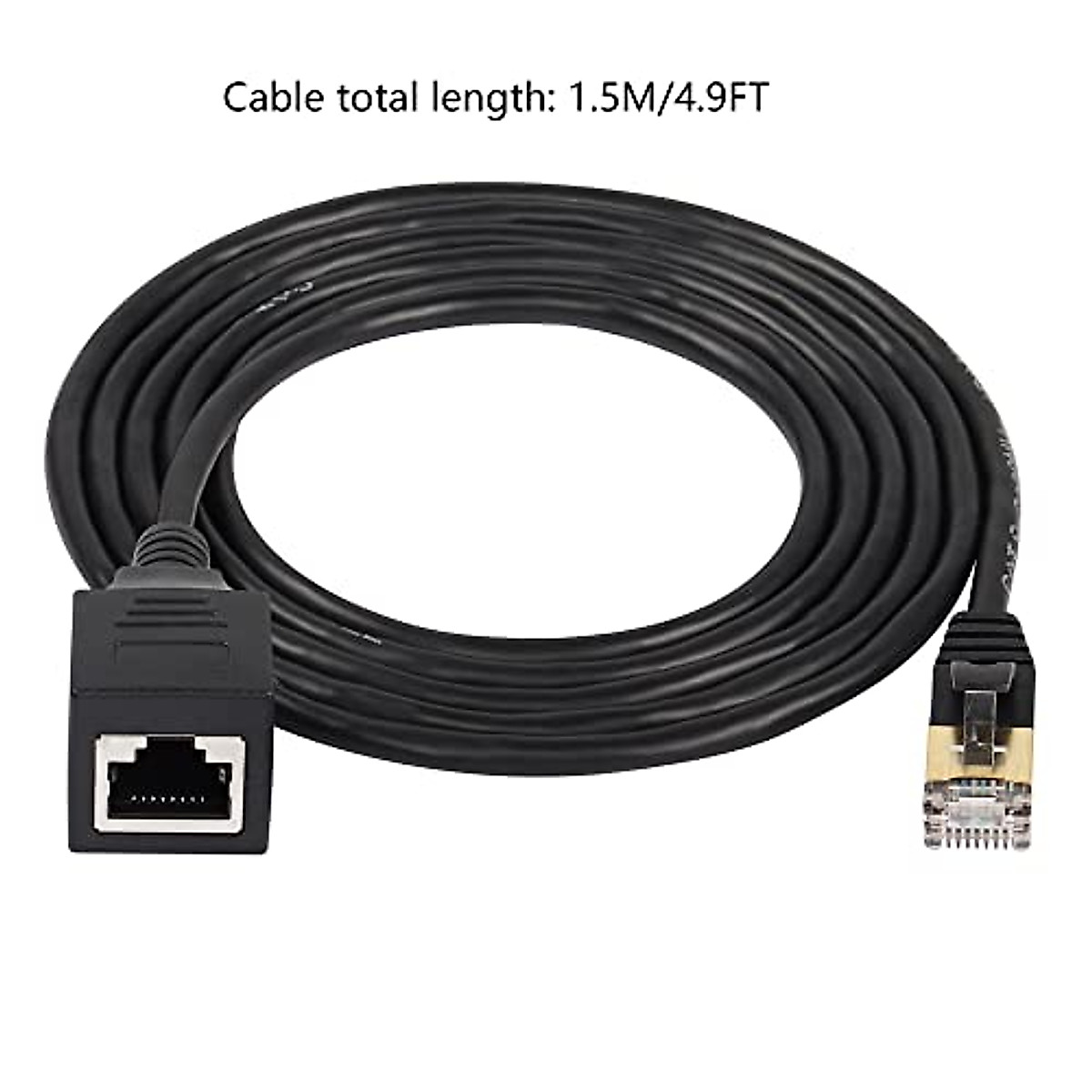 SinLoon Cat8 LAN Cable,Ethernet Extension Cable,High Speed 40Gbps 2000Mhz Network Cord,RJ45 Network Patch Cord Male to Female Connector for Router Modem TV PC Computer Laptop (M/F 1.5M/4.9FT)
