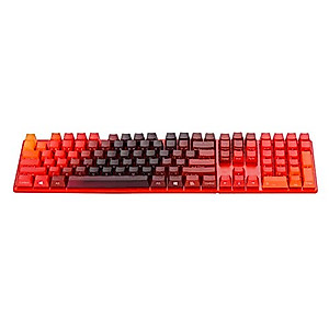 104 Keys Side-Printed PBT Keycaps Gradient Color Dyeing Sublimation OEM Profile for Cherry MX Gaming Mechanical Keyboard DIY Replacement (Blue)