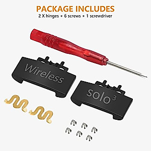 Solo 3 Hinge as Same as OEM Solo3 Replacement Parts Repair Kit Durable Accessories Compatible with Beats by Dre Solo 3 Wireless Headphones(Model A1796) Solo 2 Wireless/Wired (B0534/B0518) -Matte Black