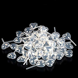 Aeyistry 50Pcs 4ml Plastic Pipettes Heart Plastic Squeeze Transfer Cupcakes Pipettes for Strawberries, Cupcake, Chocolate, Birthday Party and Holiday Decoration