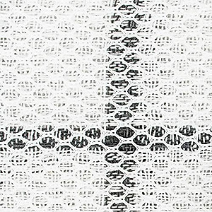 DII Scrubber Dishcloths Collection Windowpane Dishrag Set, 12x12, White/Gray Stripe, 6 Piece