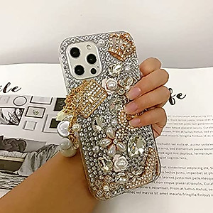 Max-ABC Compatible with Samsung Galaxy Note 10 Plus Glitter Case,Women Girls 3D Diamond Bag Pendant High Heel Crown Bling Glitter Shiny Crystal Rhinestone Protective Phone Case Cover