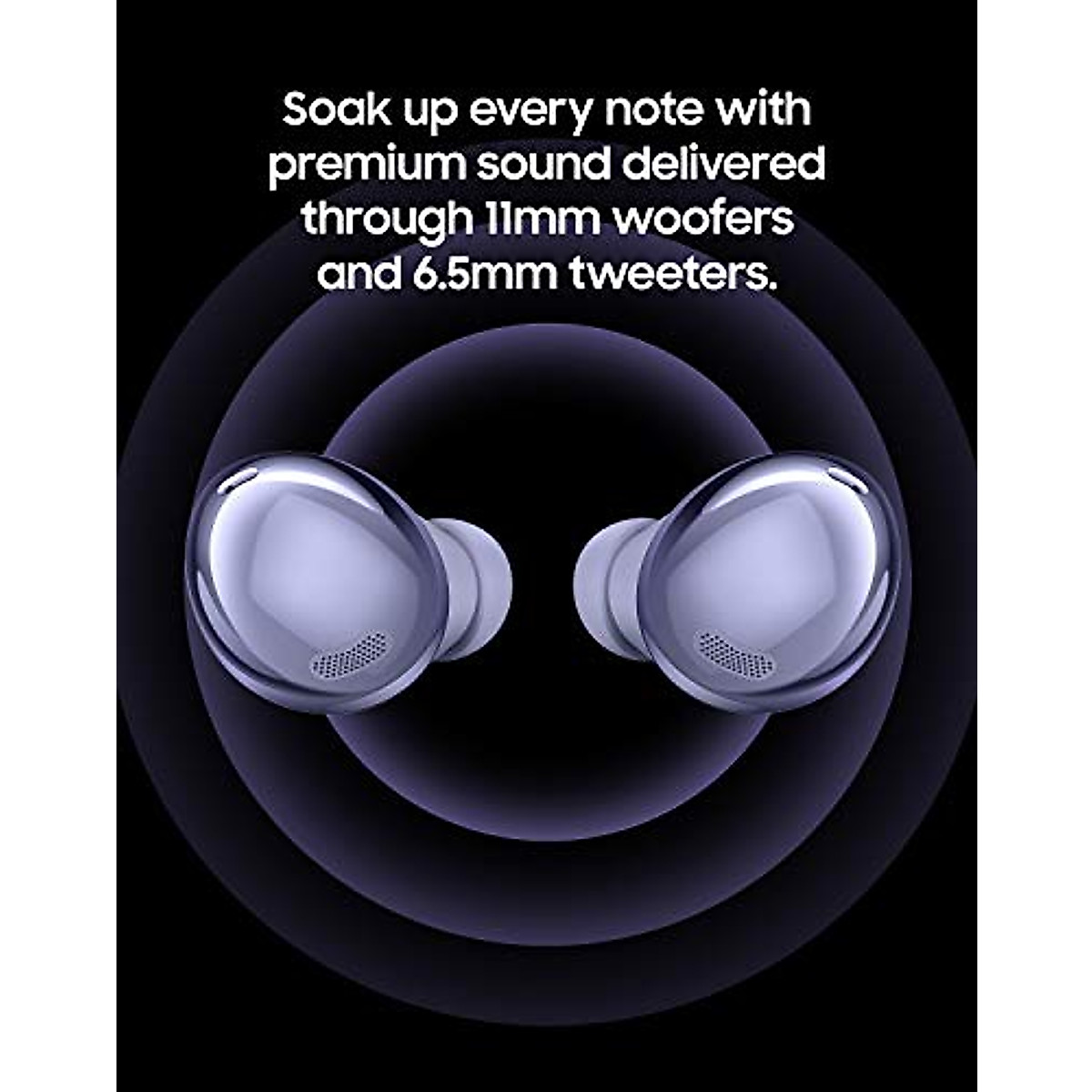 SAMSUNG Galaxy Buds Pro True Wireless Bluetooth Earbuds w/ Noise Cancelling, Charging Case, IPX7 Water Resistant, Long Battery Life, Touch Control, US Version, Phantom Violet