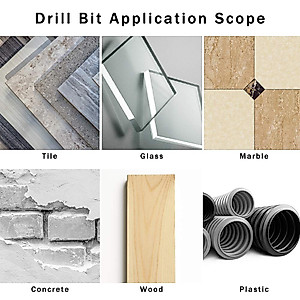 JOHOUSE 12PCS Masonry Drill Bits Set & Concrete Drill Bit, Professional Masonry Bit Tile Drill Bits Set Cement Drill Bit, 4mm to 12mm