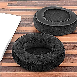 Geekria Comfort Velour Replacement Ear Pads for Sony SteelSeries Arctis Turtle Beach Skullcandy HyperX and Other Large or Mid-Sized Over-Ear Headphones Earpads Ear Cushion (Black)