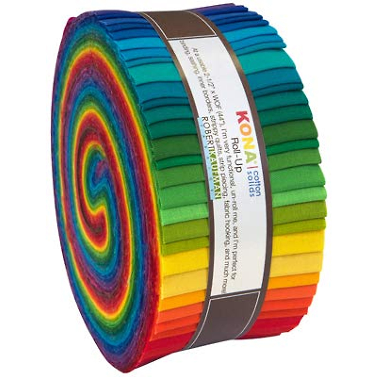 Roll-Ups Kona® New Classic Palette 2.5" Fabric Strips Robert Kaufman Jelly Roll Fabric Bundle Quilter's Cotton Solids Precuts (M525.23)