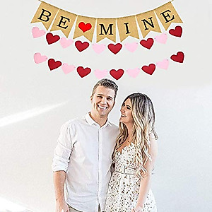 DmHirmg Valentines Day Decorations, Valentines Day Banners,Valentine's Day Glitter Heart Swirl Hanging Decoration - Bridal Shower, Engagement, Anniversary,Wedding Party Decorations