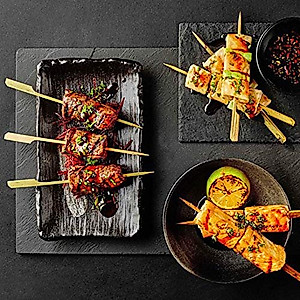 JapanBargain 1598, Kabob Skewers Cocktail Picks Bamboo Paddle Skewers for Yakitiori Appetizers Fruits Fondue BBQ Outdoor Grilling, 7 inch, 200pcs