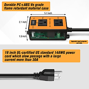 CHAOSEND Automatic Vacuum Switch Allows Power Tool/Table Saw to Turn Vacuum Cleaners/Accessories On and Off, Turn-On Delay Prevents Circuit Overloads Shop Dust Collector Off Delay