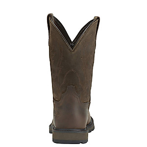 ARIAT mens Groundbreaker Pull-on Steel Toe Work Boot, Brown, 10.5 US
