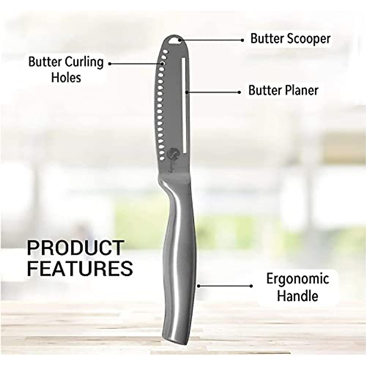Simple preading Magic Butter Knife Spreader and Curler - Complete Your Kitchen Knives Set, Curl Your Butter with Ease 3 Different Ways