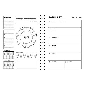 2021 Mood Tracker Planner: Understand Your Emotional Patterns; Create Healthier Mindsets; Unlock a Happier You! (Habit Tracker and Weekly Calendar)