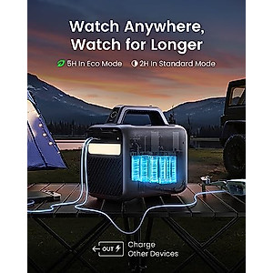 NEBULA Mars 3 Outdoor Portable Projector, 1000 ANSI Lumens, AI-Powered Image, Built-In Battery with 5 Hour Playtime, Android TV, 200 Inch Home Theater, Camping, Road Trip, Backyard, or Anywhere