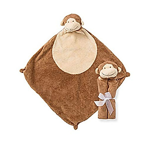 Angel Dear - Brown Monkey, Cuddle Twins Blankie Set