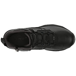 Under Armour Men's Stellar G2 6" Side Zip Lace Up Boot Military and Tactical, (001) Black/Black/Pitch Gray, 11