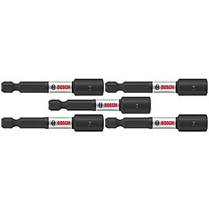 BOSCH ITNS142B 5-Pack 2-9/16 In. x 1/4 In. Impact Tough Nutsetters