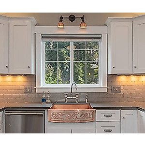 Copper Farmhouse Round Apron Kitchen Sink Silver Design