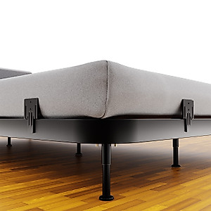 ZhouDaShu 6 Pcs Anti Slip Mattress Gripper, Non-Slip Mattress Gaskets or Metal Bed Frame, Mattress Slide Stoppers, Mattress Slipping Preventer, Bed Frame Holder to Keep Mattress from Sliding -Black