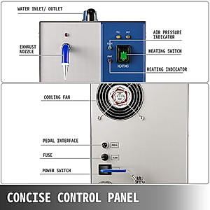 VEVOR Jewelry Steam Cleaner 2L Jewelry Cleaner Machine 1300W Jet Jewelry Steam Cleaner 110V 4 KG Silver & Gold Steam Cleaner Goldsmith Equipment For Gold Sliver Jewelry(110V)