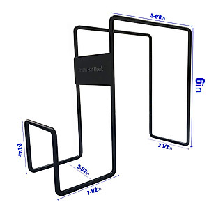 Lionshop Sturdy Steel Hard Hat Rack,Heavy Duty Hard Hat Holder for Truck Seat with Back Mount, Black Coated