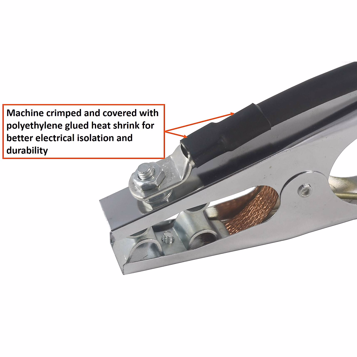 SÜA® - 200 Amp Welding Ground Clamp Lead Assembly - UP10 Tapered Connector (Old Welders) - #2 AWG cable (50 FEET)