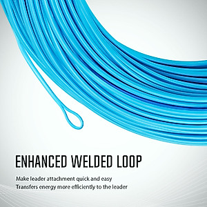 Piscifun Sword Fly Fishing Line with Welded Loop, Weight Forward Floating Fly Line, WF5wt, 100FT, Sky Blue
