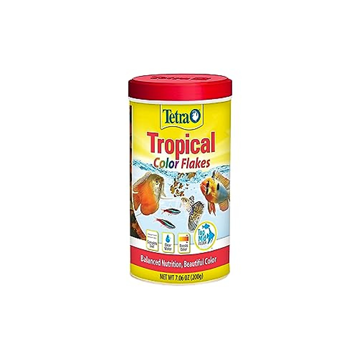 Tetra Tropical Color Flakes 7.06 Ounces, Clear Water Advanced Formula